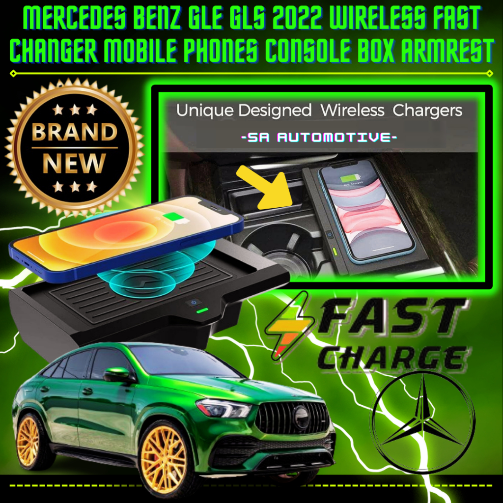 MERCEDES BENZ GLE GLS 2022 WIRELESS FAST CHANGER MOBILE PHONES CONSOLE ...