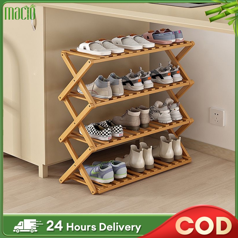 Bamboo Shoe Rack Shoe Cabinet Shoe Rack Organizer Shoe Shelves Portable ...