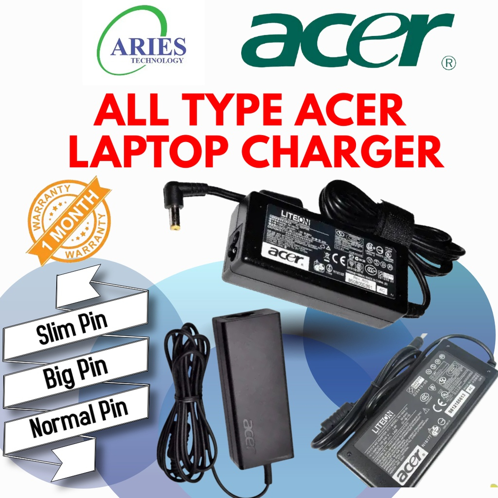New Acer Laptop Charger for All Models Acer Notebook PA-1650-86 / PA ...
