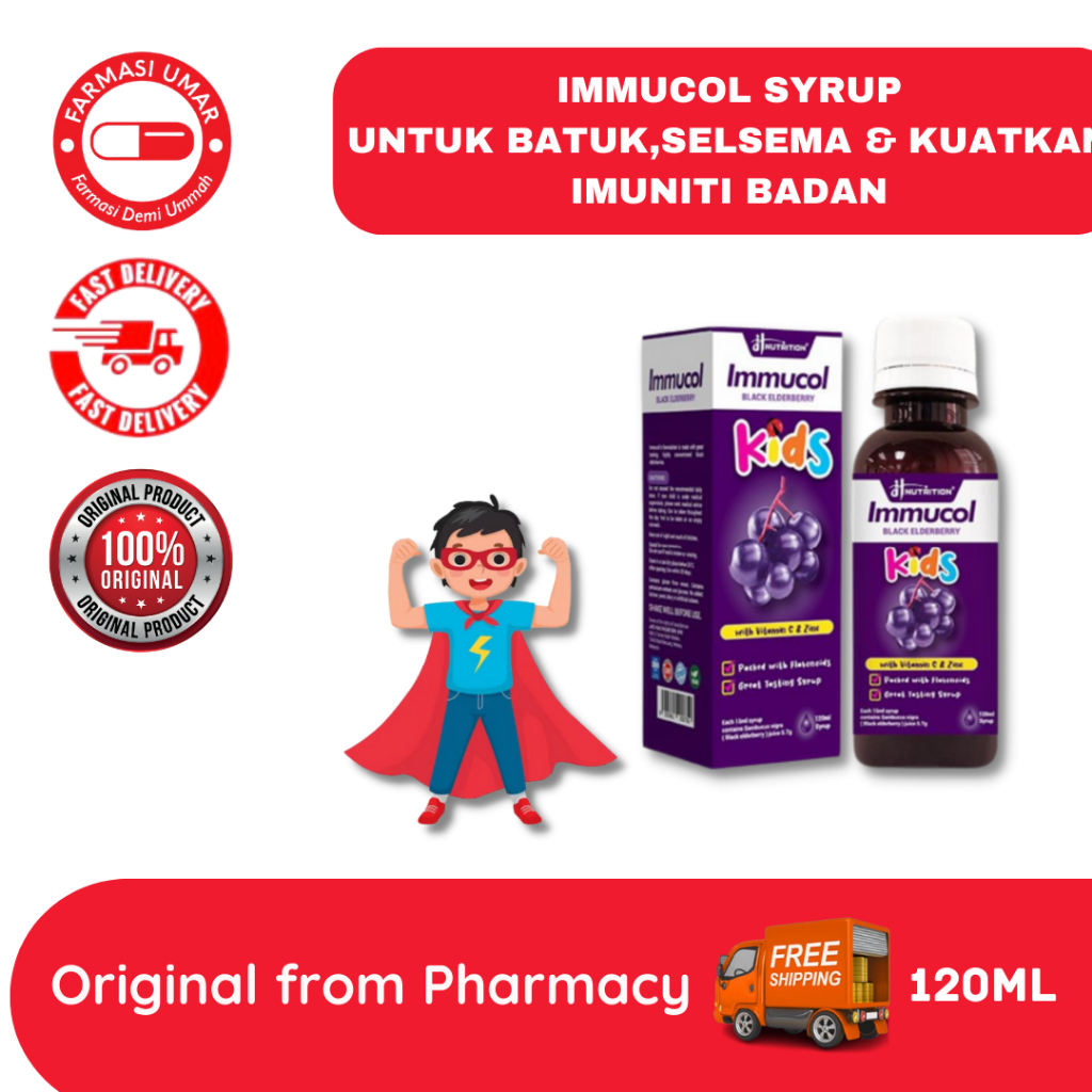 JH NUTRITION Immucol Kids (Black Elderberry) 120ml - good for influenza ...