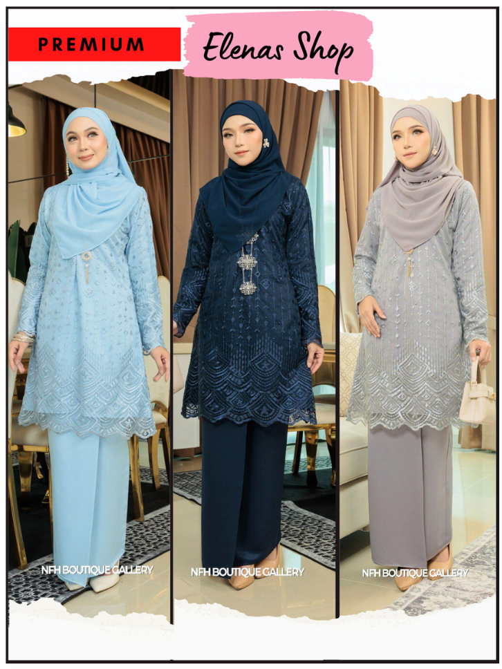Baju Kurung by NFH BOUTIQUE GALLERY AUDREY Raya 2024 Batik Sedondon Ibu ...