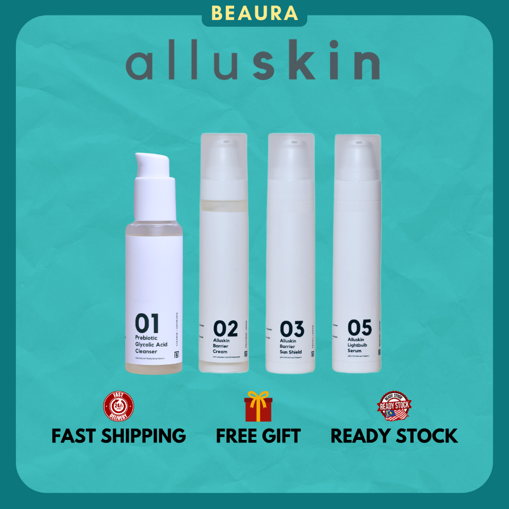 ALLUSKIN Purifying Cleanser Sunshield Hydrating Toner Barrier Cream ...
