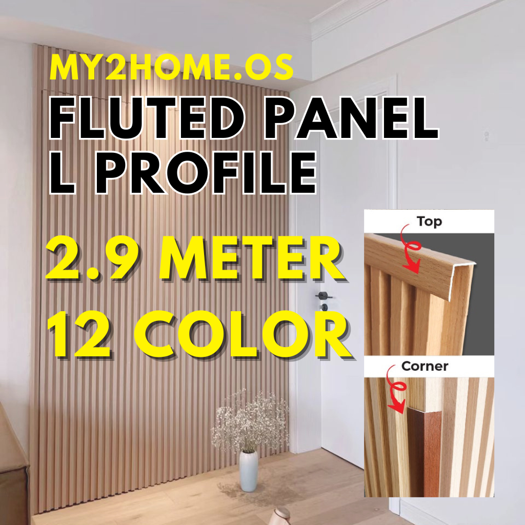 2.9 meter L PROFILE Fluted wall panel WPC Fluted Panel PVC Wood Strip ...