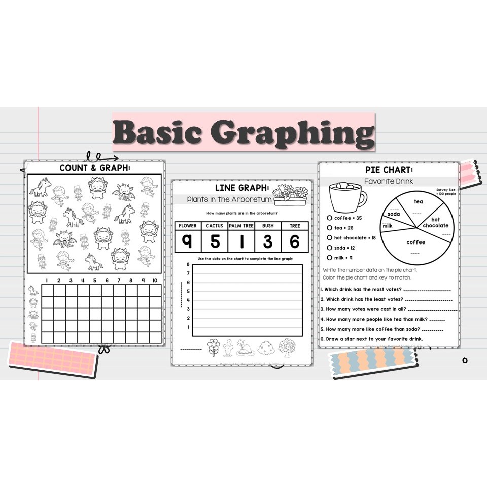 [PRE296] 19 pages Basic Graphing Worksheet for Pre-school PDF version ...