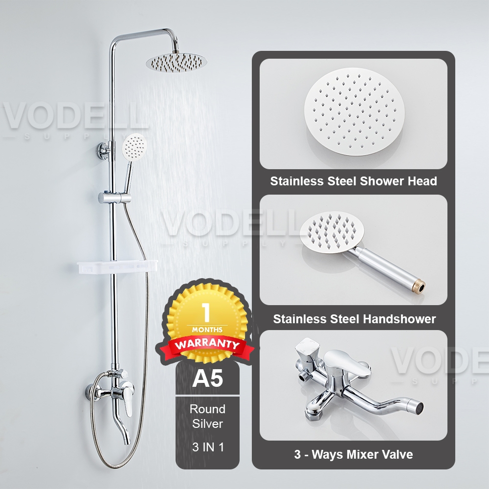 VODELL 304 Stainless Steel 4in1 Digital Shower Set Bathroom Mixer ...