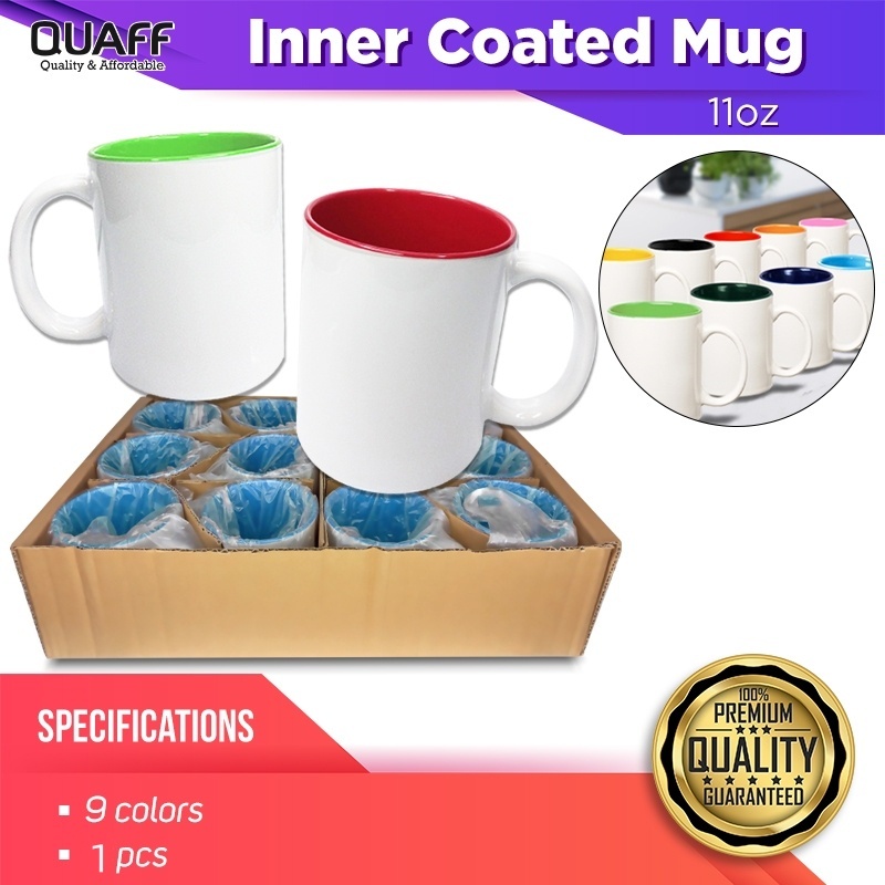 QUAFF Multicolour DIY Sublimation Coated Inner Color Mug 11OZ ...