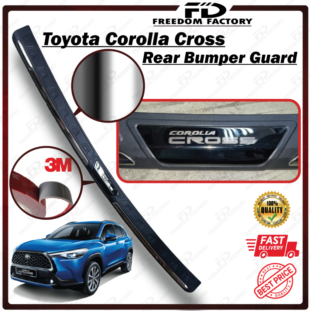 Toyota Corolla Cross ABS Rear Bumper Guards Protector | Shopee Malaysia