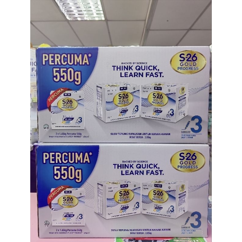 📢📢WYETH S26 GOLD Progress Step 3【1.65kg x 2】FOC 550g | Shopee Malaysia