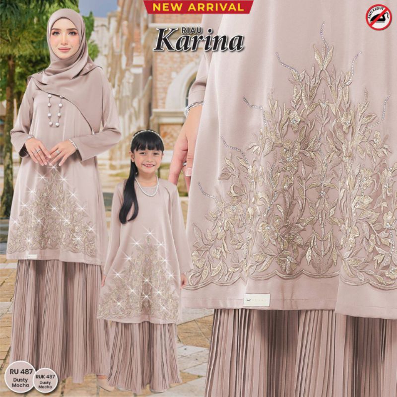 Family Set Sedondon Raya 2024 Baju Kurung Riau Pleated KARINA Dan Baju ...