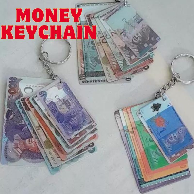 KEYCHAIN RINGGIT MALAYSIA PAPER NOTE DUIT WANG KERTAS MALAYSIA ...