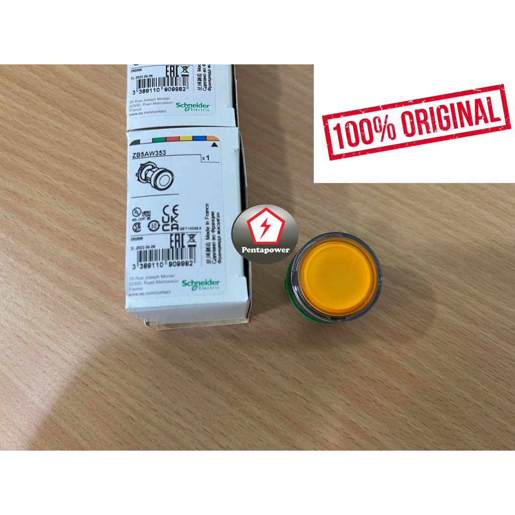 SCHNEIDER ZB5AW353 Head for illuminated push button, Harmony XB5 ...