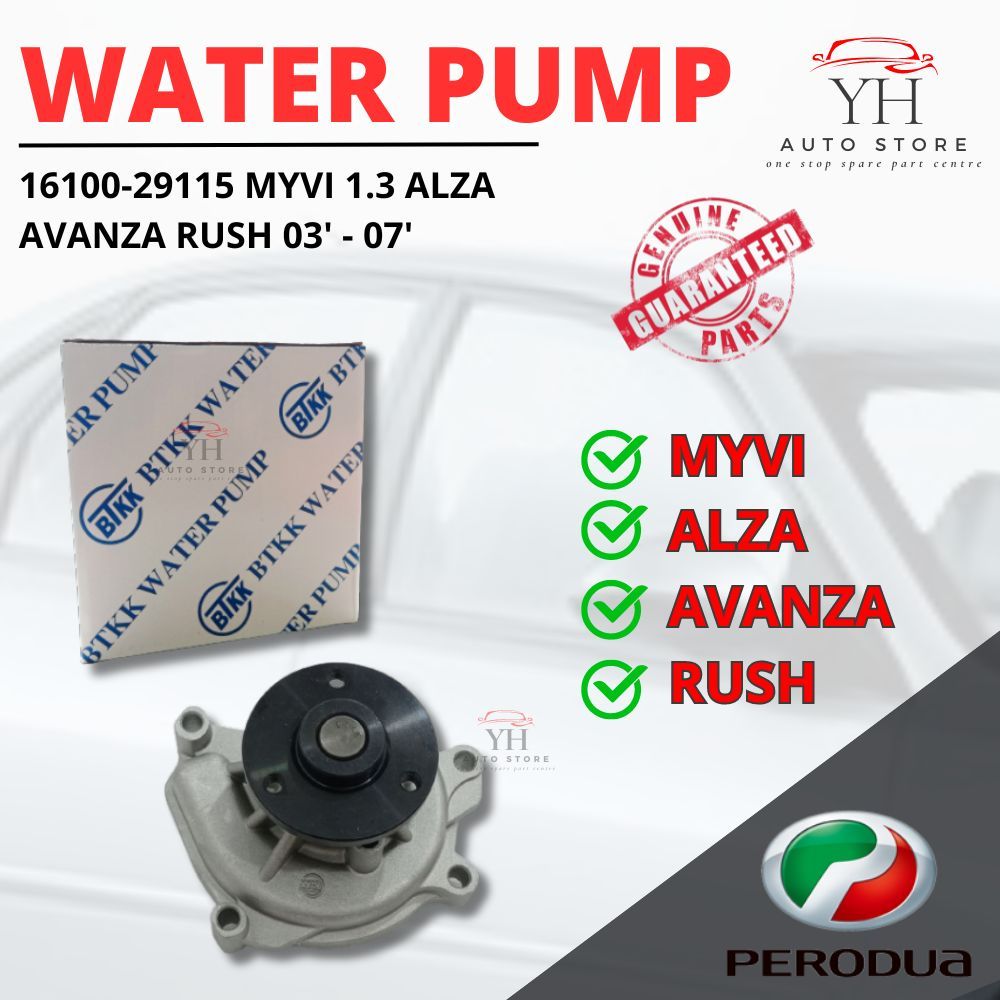BTKK Water Pump Perodua Alza Myvi 1.3,1.5 Perodua Toyota Avanza 1.3 ...