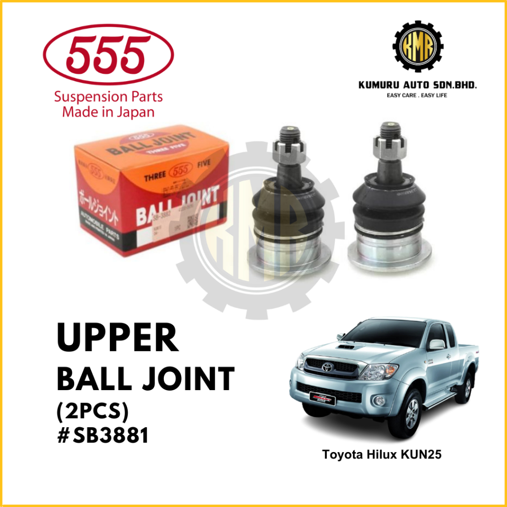 (1@Pair) Japan 555 Sankei Upper Arm Ball Joint Toyota Hilux Vigo KUN25 ...