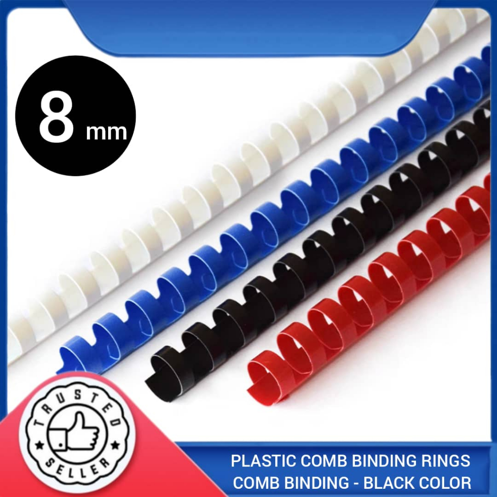 Binding Comb | Plastic Comb Binding Rings | Binding Comb Ring | Comb Binding - Black Color 8mm ...