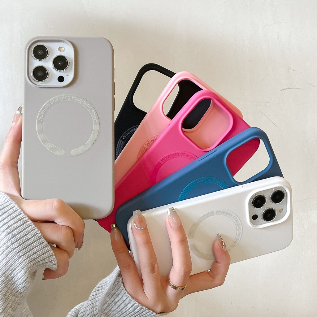 Liquid Silicone Protection Case for Magnetic Compatible for iphone 15 ...