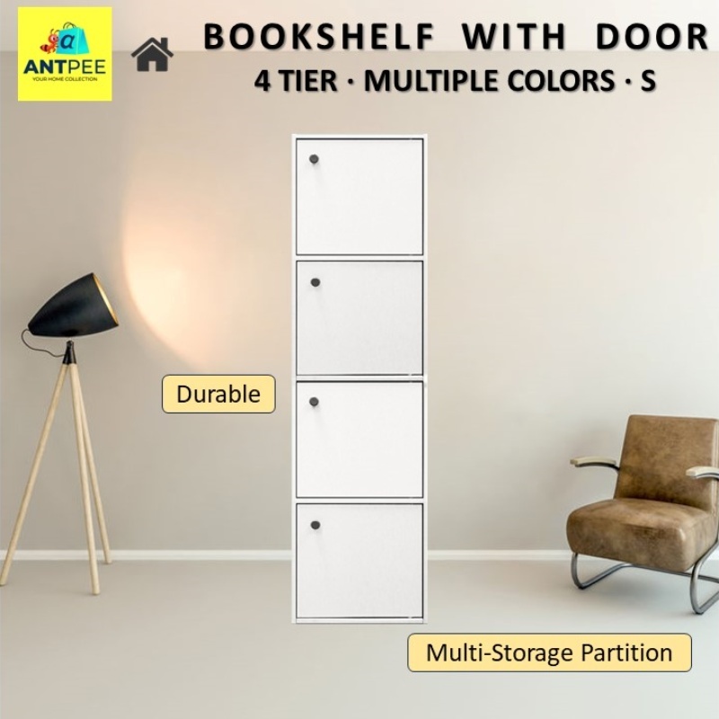 𝐀𝐍𝐓𝑃𝐸𝐸 𝟒 𝐓𝐢𝐞𝐫𝐬 𝐁𝐨𝐨𝐤𝐬𝐡𝐞𝐥𝐟 𝐰𝐢𝐭𝐡 𝐃𝐨𝐨𝐫𝐬 (𝐒) 🐜 Multi-Purpose Wooden ...