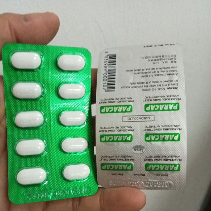 Paracap 500mg ,10 tablets per strip EXP 03/2026 | Shopee Malaysia