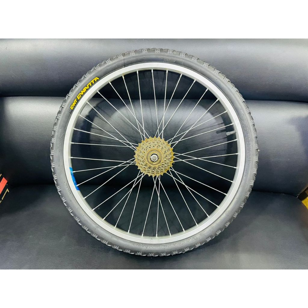 24" wheelset rim set freewheel Cassette Rear MTB 6/7/8/9/10 Speed free ...