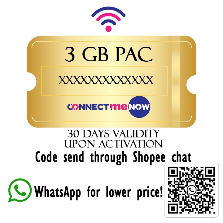 CONNECTme Now 3gb PAC (Not for Offshore) | Shopee Malaysia
