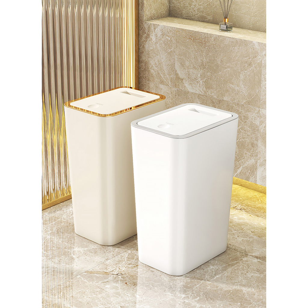 BO.EN Kitchen Bathroom Garbage Rubbish Bin With Cover / Bakul Sampah ...