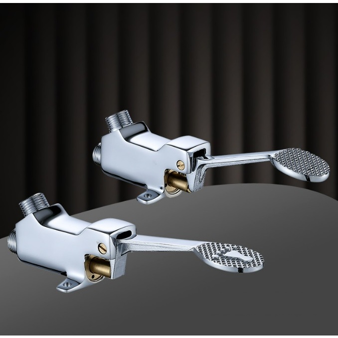 FOOT STEP PEDAL BATHROOM FAUCET BRASS MEDICAL HYGIENE FOOT PEDAL ...