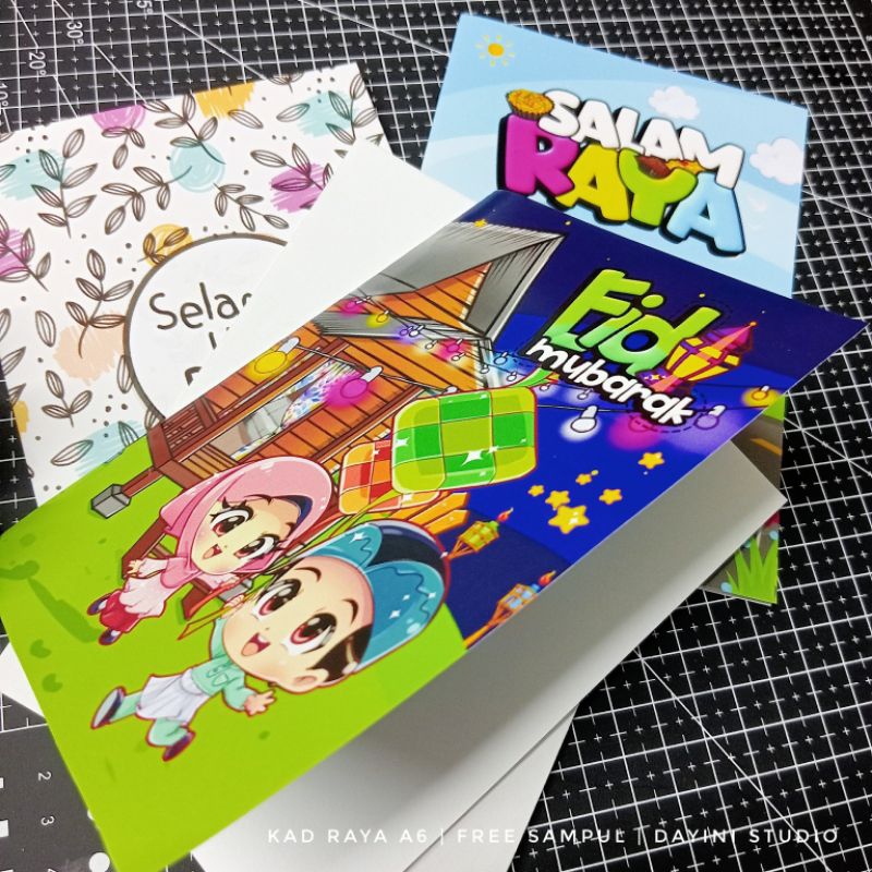2025 💥 NEW Kad Raya Aidilfitri Lipat Petak Besar | Card Eid Day Ramadan ...