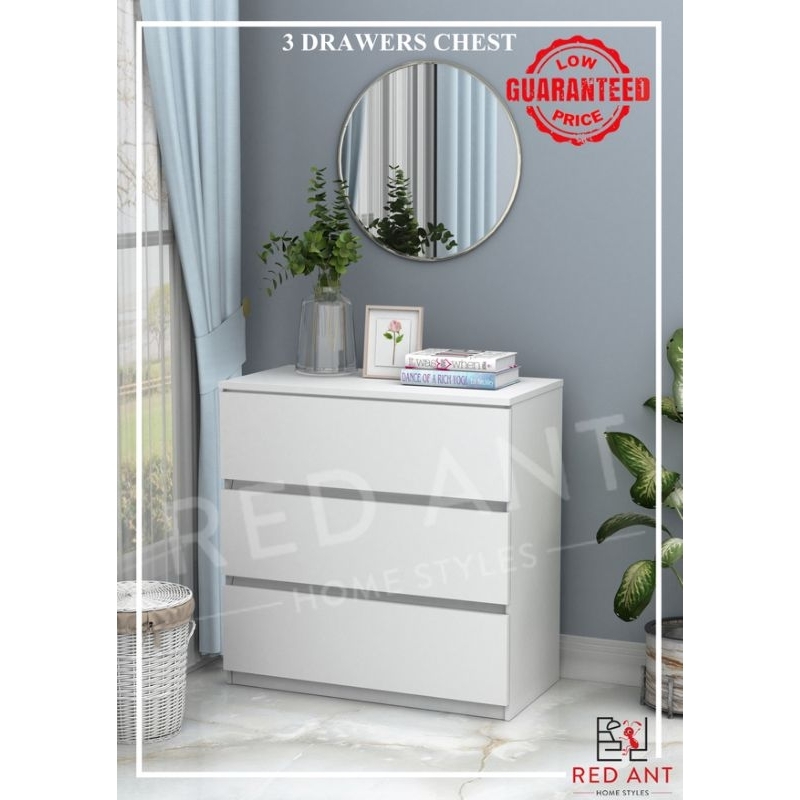 *READY STOCK* RED ANT Chest of Drawer with 3 Layer Drawer Storage ...