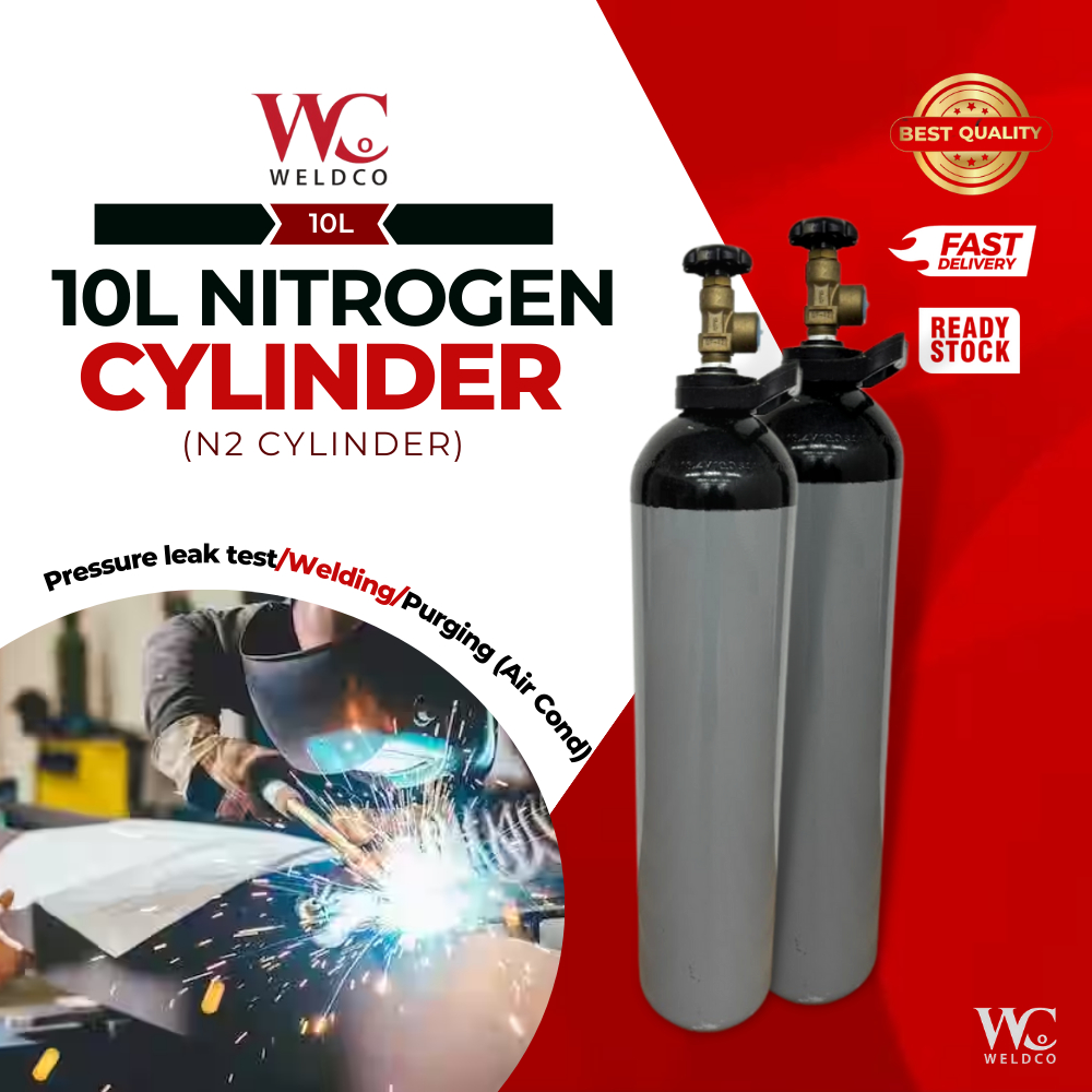 10L Seamless Steel Cylinder C/W Nitrogen (FULL GAS) /Mini Nitrogen Gas ...