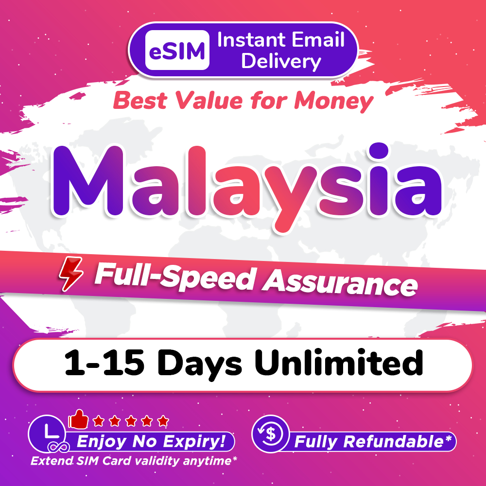 Malaysia eSIM Pro 1-15Days Daily 500MB-3GB Unlimited 5G/4G Data | High Speed Malaysia Travel ...