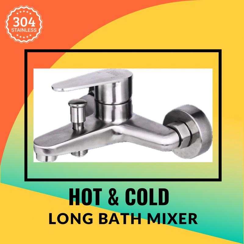 Stainless Steel SUS304 Long Bath Mixer | Shopee Malaysia