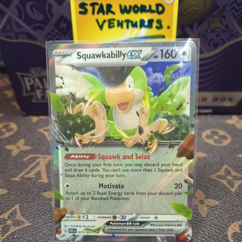 Squawkabilly ex - 075/091 Ultra Rare (Paldean Fates) Pokemon TCG card ...