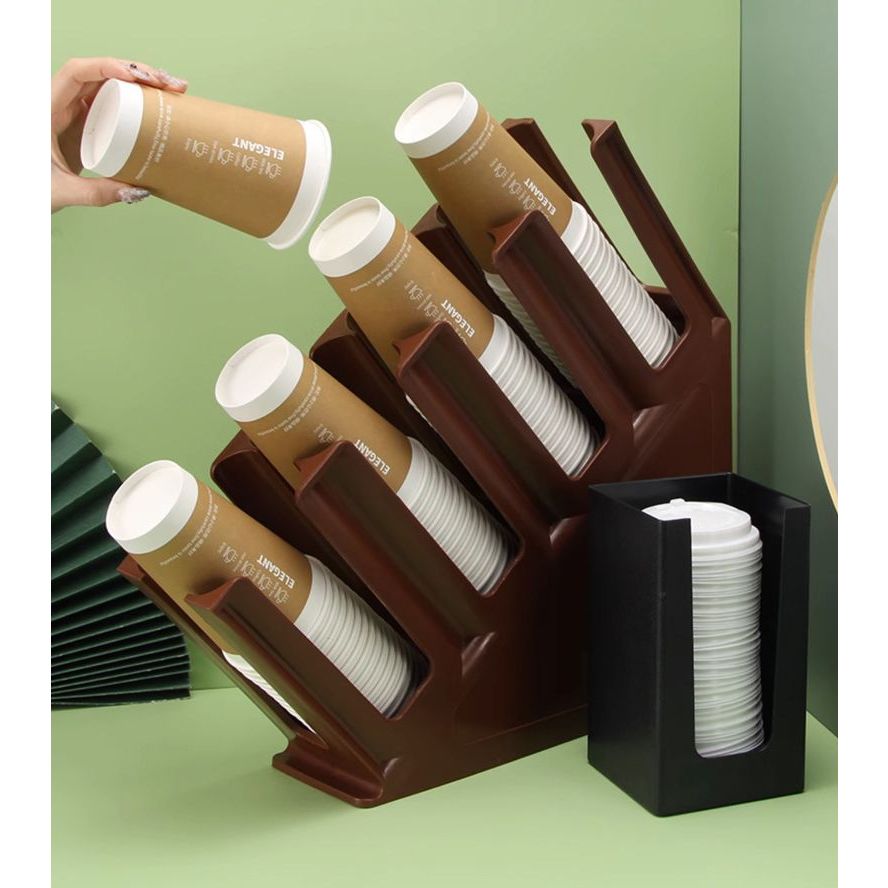 Cup Lid Holder/Stand - 4 Compartments Cup Rack Rak Cawan Rak Gelas Rak ...