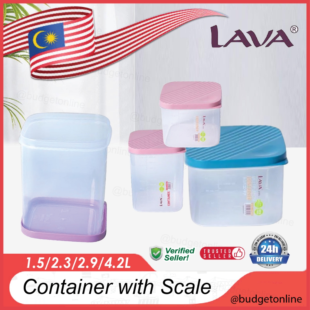 LAVA Multipurpose Container with Scale Air Tight Food Storage / Bekas ...