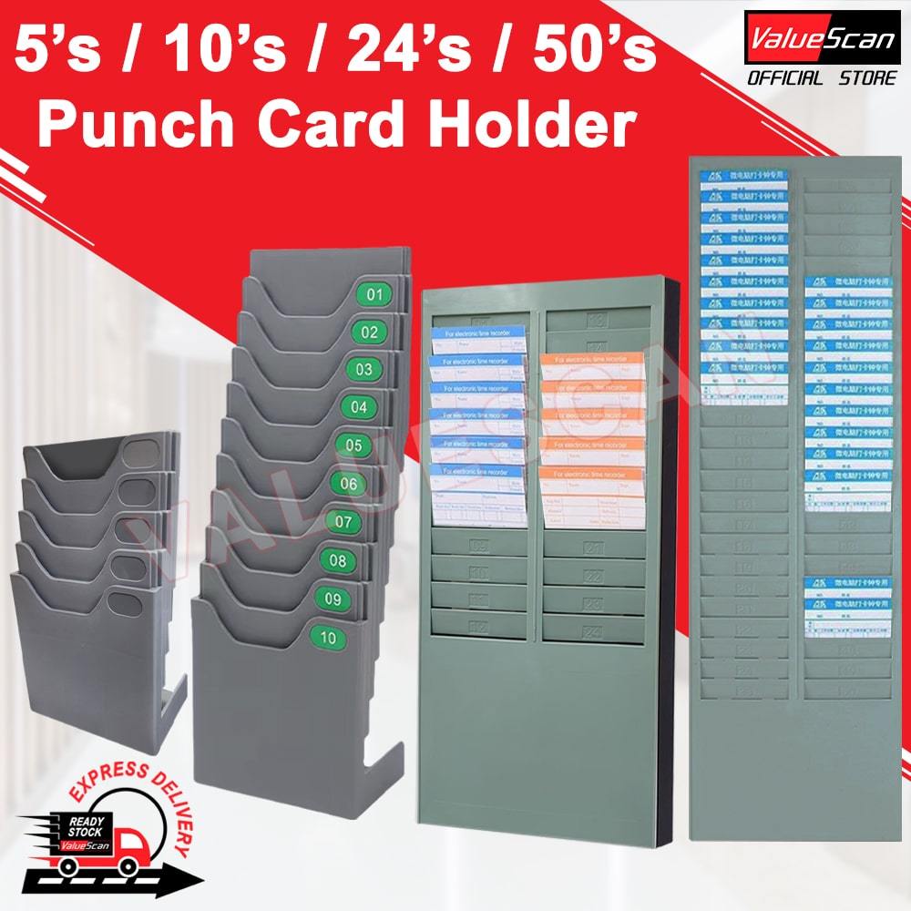 5s / 10s / 24s / 50s Slot Time Recorder Punch Card Rack / Punch Card ...