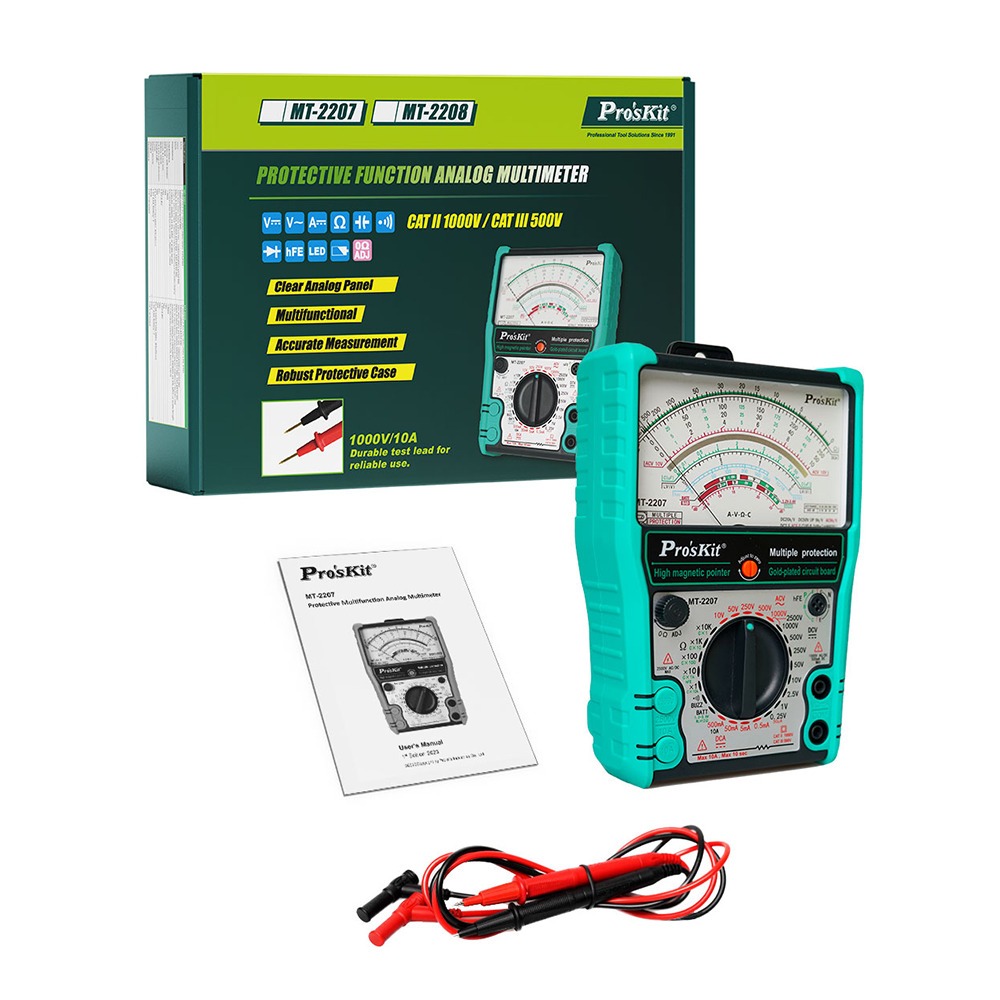 PRO'SKIT PROSKIT MT-2207 Protective Function Analog Multimeter meter | Shopee Malaysia