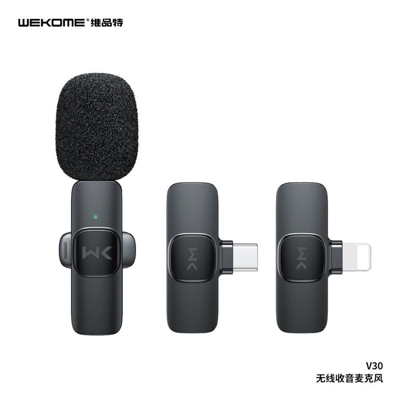 WEKOME Wireless Microphone V30 Type-C Plug & Play 20 Meters Accessible ...