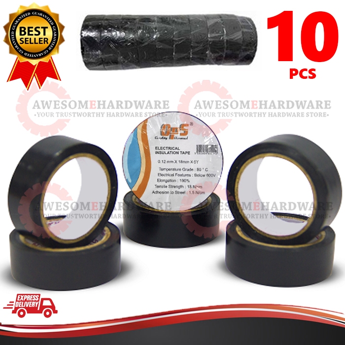 (10PCS) OPS 18MM 3/4" 6Y PVC ELECTRICAL INSULATING WIRE TAPE WIRING ...