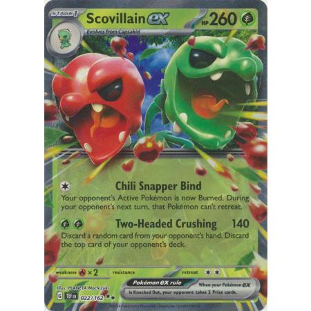 POKEMON TCG Scovillain ex - 022/162 - Ultra Rare Scarlet & Violet ...