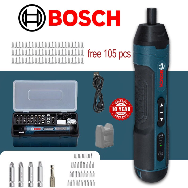 Bosch Go 2 Smart Screwdriver Kit (FREE 105 bits) -3.6V | 360R/PM | Dual ...