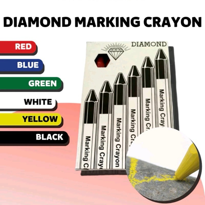 DIAMOND MARKING CRAYON (Green Yellow White) | Shopee Malaysia