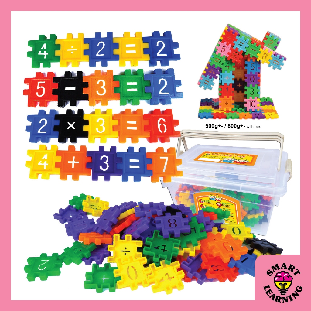 🔥READY STOCK🔥 KIDS NUMBER SNAP PUZZLE BLOCKS BUILDING BLOCK PLASTIC ...