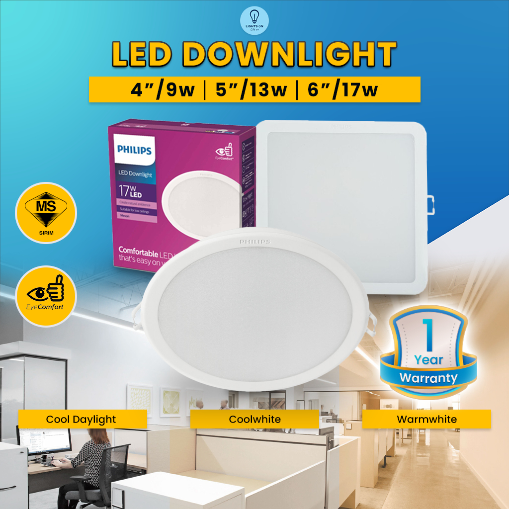 PHILIPS MESON Led Downlight 59464 59465 59466 59467 59469 59471 Lampu ...