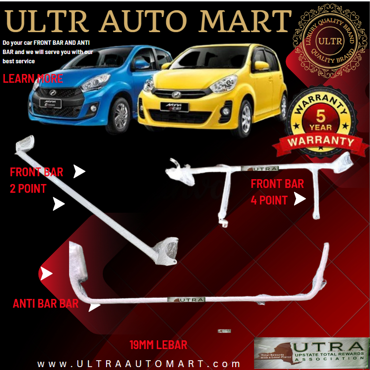 MYVI 201 -2017 LAGI BEST ICON SE 1.3CC 1.5CC FRONT BAR 2/4 POINT REAR ...