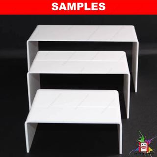 Acrylic U-Shape Display Stand White, Shoes Display Stand Rack | Shopee ...