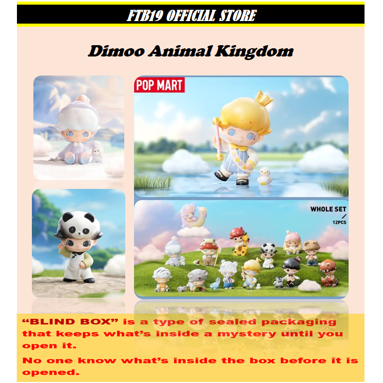 POP MART DIMOO ANIMAL KINGDOM SERIES BLINDBOX 泡泡玛特 DIMOO动物王国 系列盲盒 ...