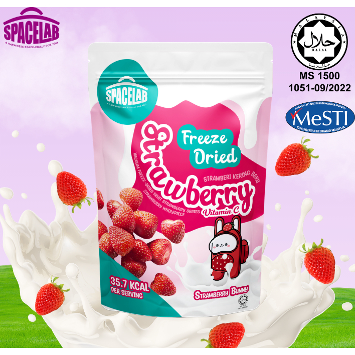 Space Lab 90g Freeze Dried Strawberry Wholepiece fruits healthy snack ...