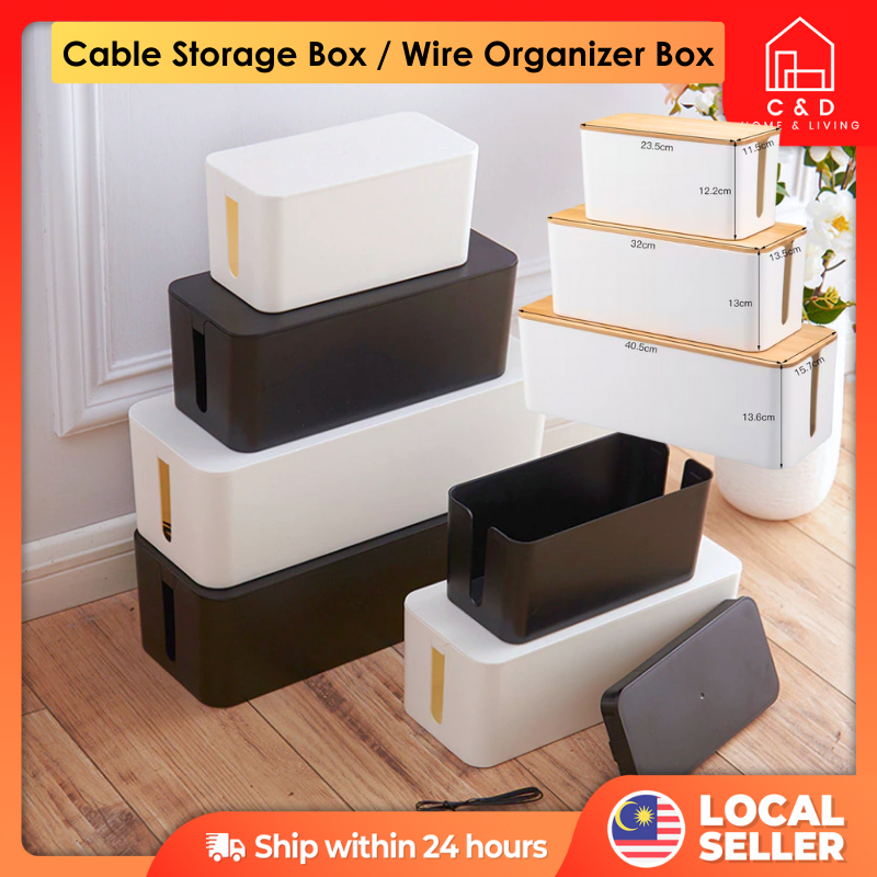 Cable Management Storage Box Minimalist Cable Organizer Box & Safety ...