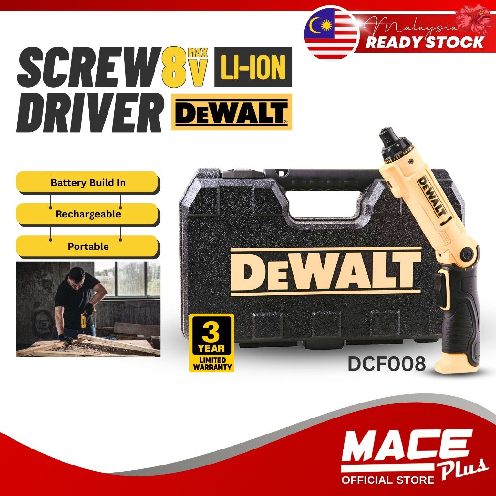 Dewalt Screw Driver Dcf008 Battery Operated Cordless Screwdriver