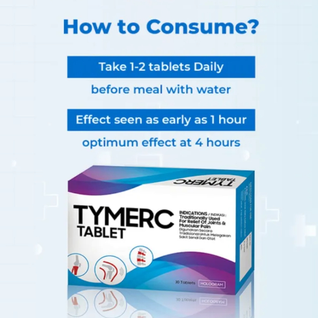 Tymerc Tablets Relief Of Joints & Muscular Pain ( 30 Tablets ) | Shopee ...