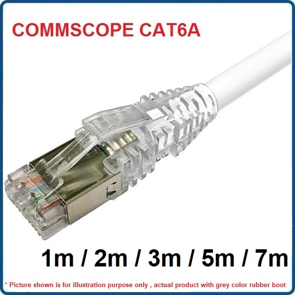 1m - 7m Custom Made Commscope Cat6a Patch Cord With Shielded Cat6 RJ45 ...